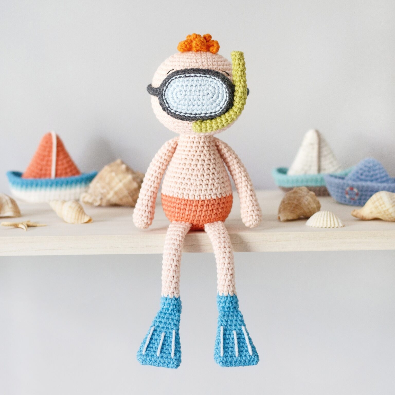 Free No-Sew crochet pattern “Boat & Sailboat” – Planet Piu